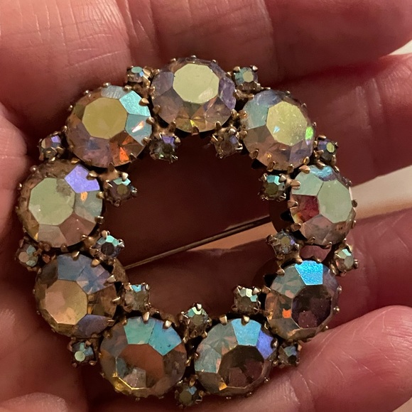 Albert Weiss | Jewelry | Vintage Weiss Aurora Borealis Brooch | Poshmark